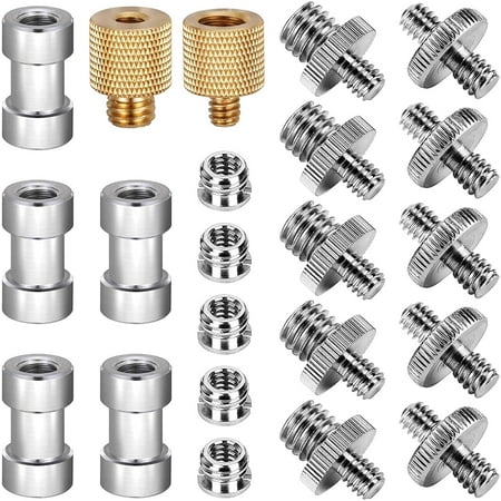 SICED 22 Pcs Camera Adapter Screws, 1/4inch to 3/8inch Screw Tripod ...