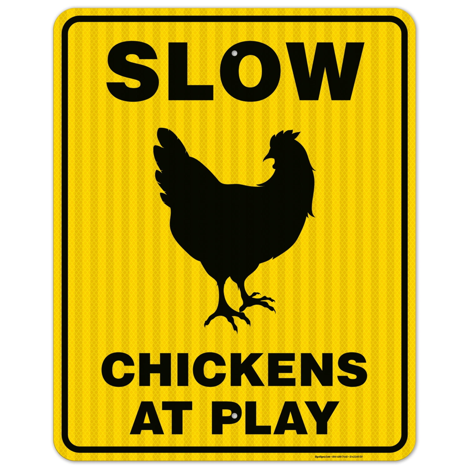 Chicken Crossing Sign, Slow Chickens at Play Sign, Chicken Coop Sign ...