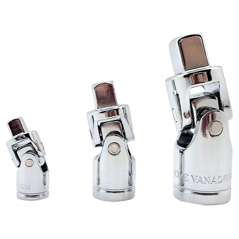 3 Piece Drive Socket Adapter Universal Joint Set 1 By 4", 3 By 8", 1 By ...