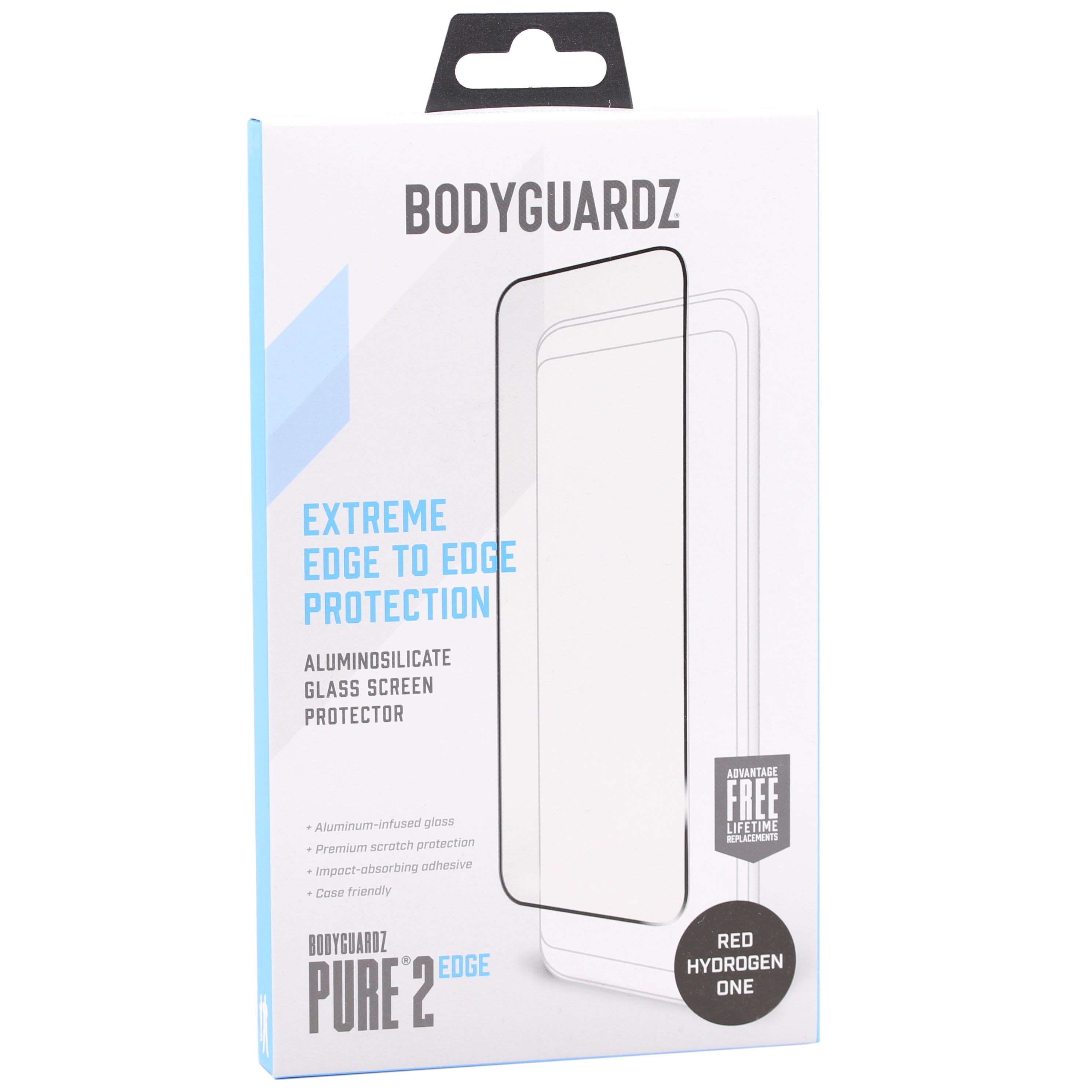 BodyGuardz Pure 2 Edge Glass Screen Protector For Red Hydrogen One ...