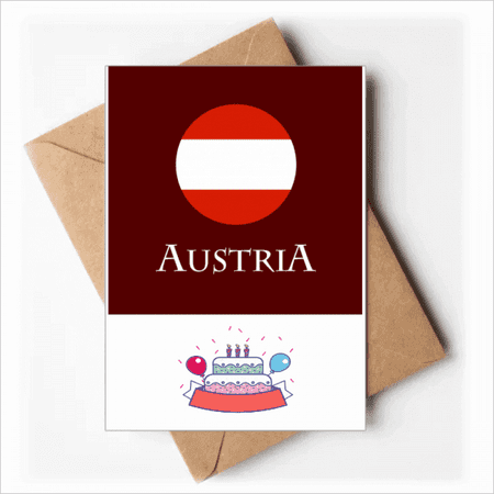 austrian euan flag vienna Happy Birthday Greeting Cards Envelopes Blank ...