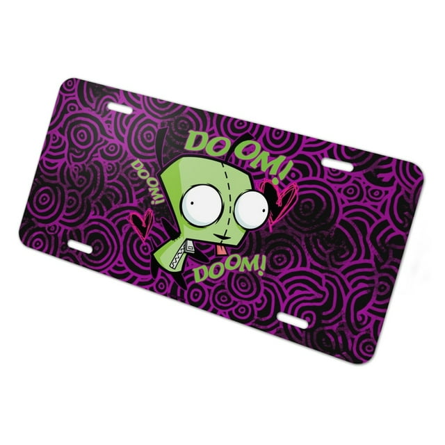 Invader Zim Gir Doom Dance Novelty Metal Vanity Tag License Plate