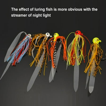 5X Bass Fishing Lure with Noctilucent Streamer High Carbon Steel Lead ...