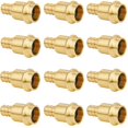 WHK 12 Pack 1/2" Press Propress x 1/2" PEX Adapter Crimp Fittings Brass ...