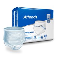 Attends Underwear, Incontinence Underwear Moderate Absorbency L, 18 ...