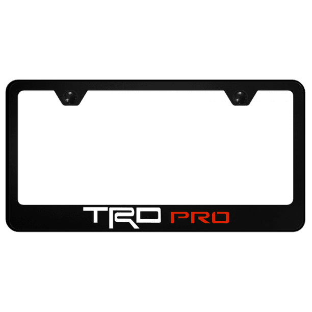 Toyota TRD Pro Black UV Print Polycarbonate License Plate Frame ...