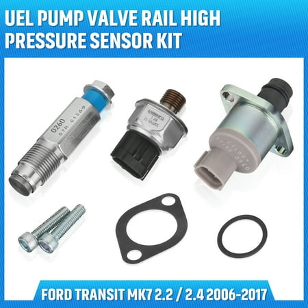 Car Fuel Pump Valve Rail Pressure Sensor Kit For Ford Transit MK7 2.2 2 ...