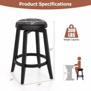 CHITA Swivel Counter Height Bar Stool Chairs Set of 2, 27.4" Faux ...