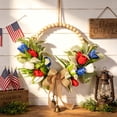 17.7In Garland Patriotic Red White and Blue Decor for Independence Day ...
