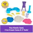 Kinetic Sand, Soft Serve Station with 14oz Play Sand, 2 Ice Cream Cones ...
