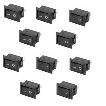 Mosiee 5 x On/Off Black Round Rocker Switch Car Automotive 20mm SPST ...