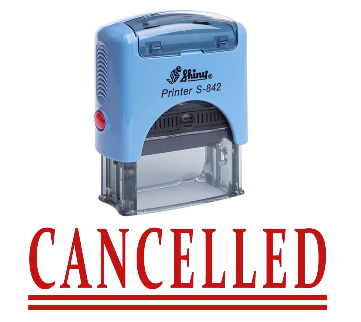 CANCELLED Self Inking Rubber Stamp Custom Shiny Office Stationary Stamp ...