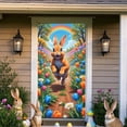 Easter Door Banner Curtain Bunny Egg Decoration Backdrop Cloth Holiday ...