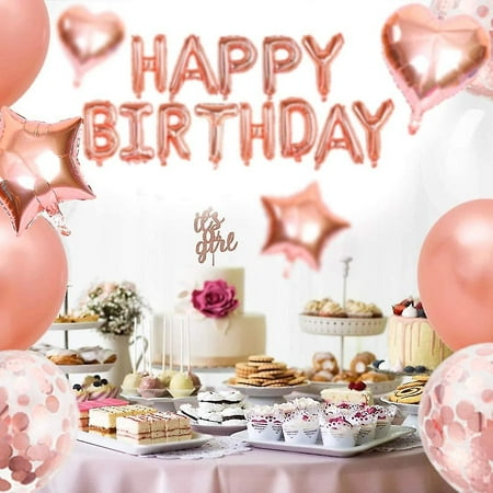 Birthday Decoration Set, Happy Birthday Wreath Confetti Balloon ...