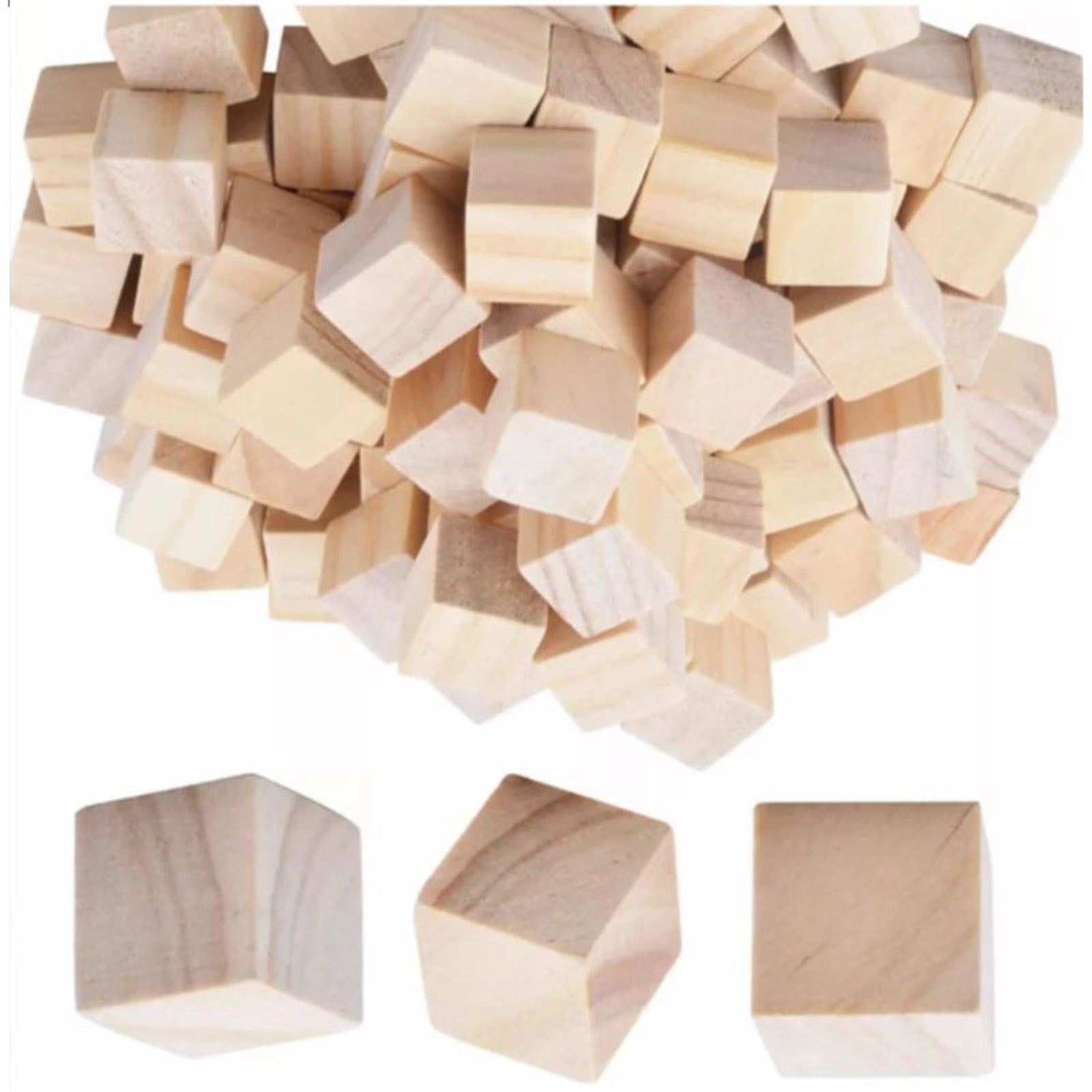 Cubos de madera cuadrados, 100 piezas, 2 cm, cubos de madera cuadrados ...