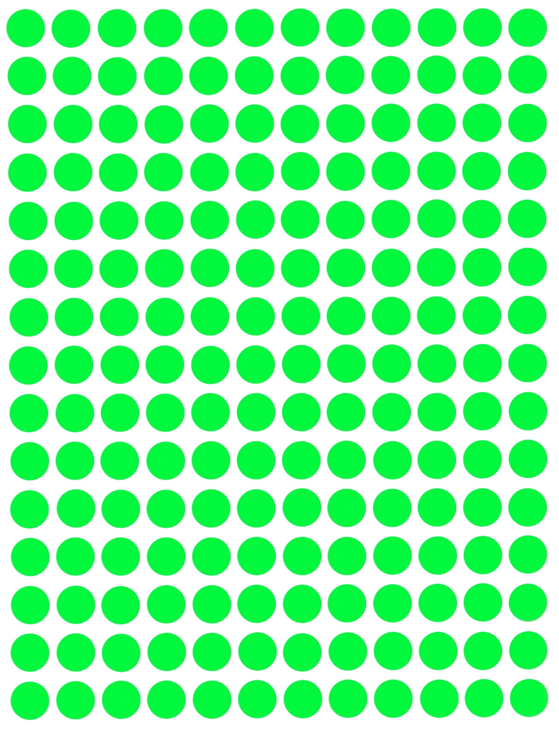 Royal Green Color Coding Labels ¼” 8mm 5/16 Dot Stickers in Neon Green ...