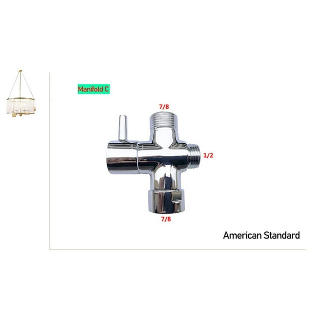 Xingzhi Diverter Valve 3 Way Water Separator Shower Tee Adapter T Shape ...