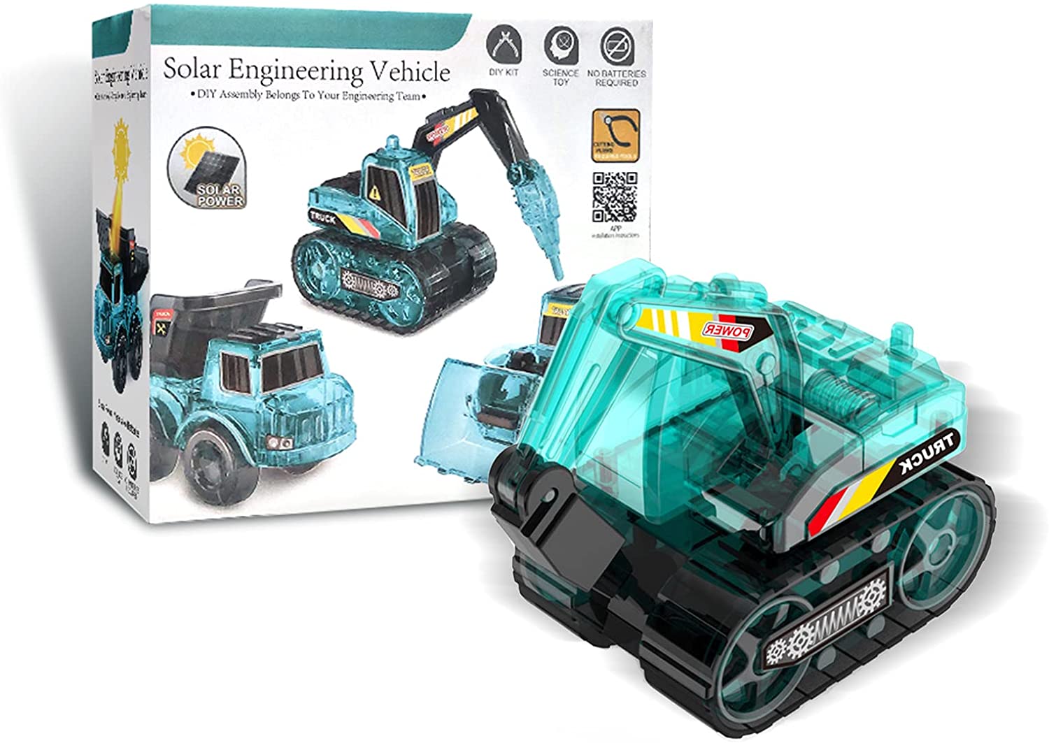 Children's solar model car kit, engineering car, DIY assembly car ...