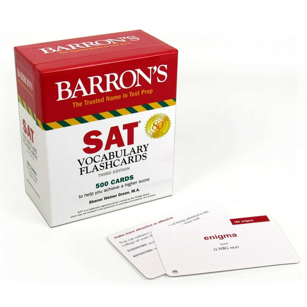 Barron's Test Prep: SAT Vocabulary Flashcards (Cards) - Walmart.com ...
