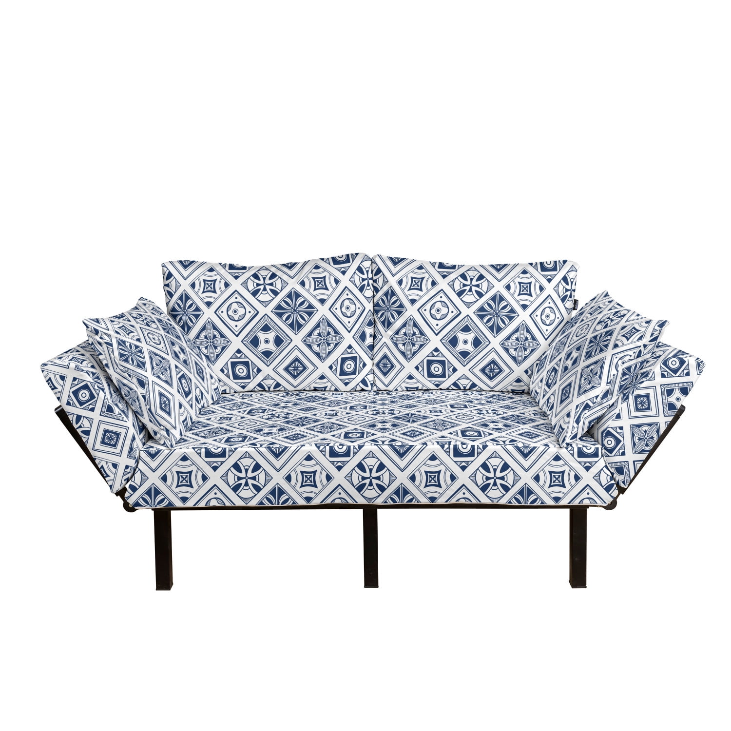 Navy Blue Futon Couch, Mediterranean Traditional Art Elements with ...