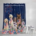 4th of July Fireworks Extra Long Shower Curtain Set, Waterproof Shower ...
