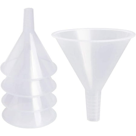 6 Pack Plastic Funnels,4.5 Inch Multi Purpose Clear Plastic Funnels ...