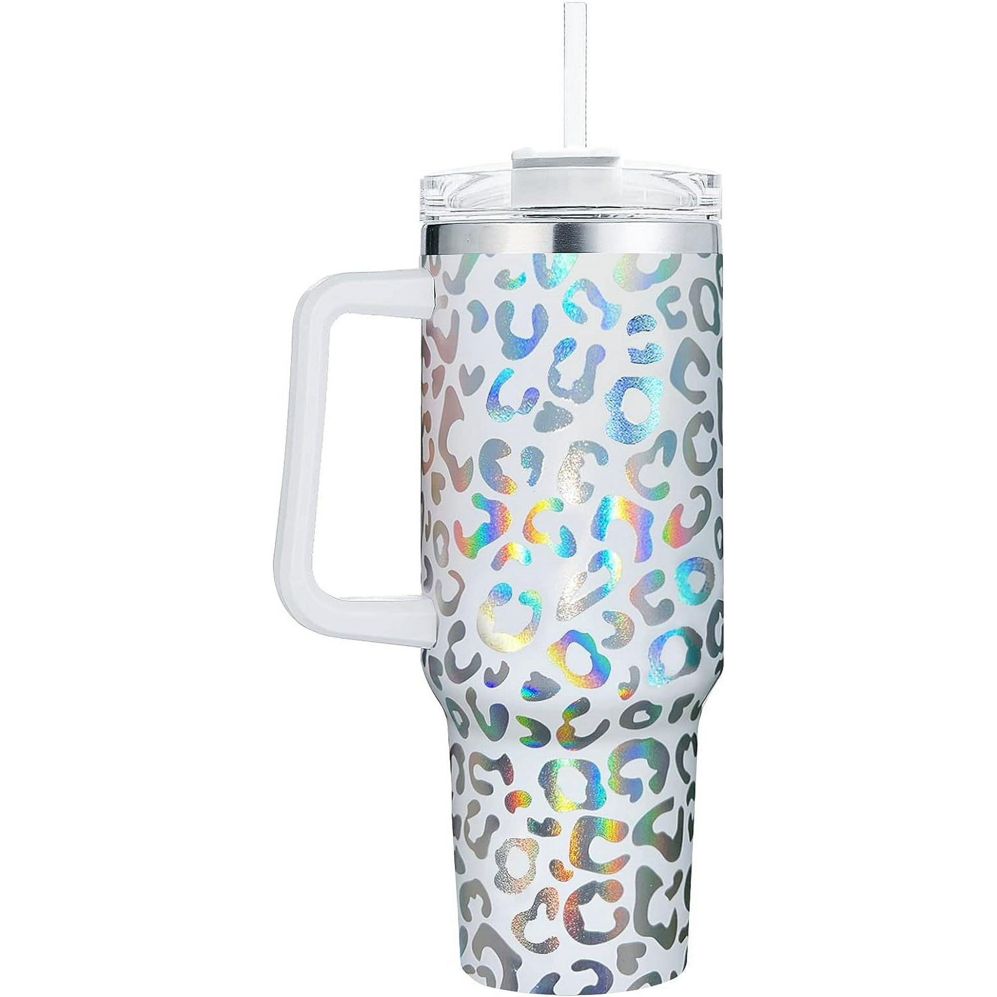 Click here for Thideape Holographic Glitter Leopard 40 Oz Tumbler... prices