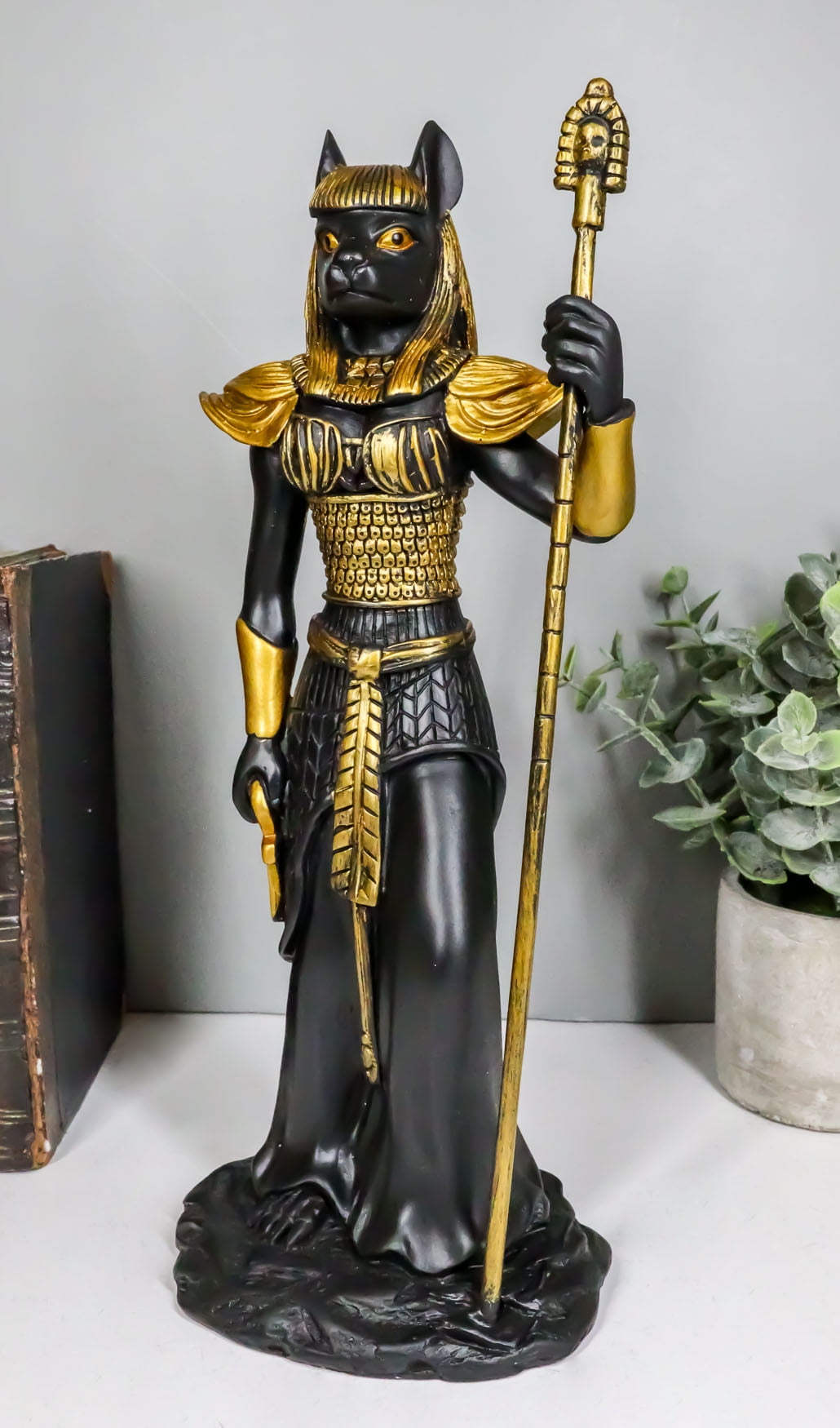 Ebros Egyptian Goddess Bastet Cat Statue 11"H Ubasti Goddess Of ...