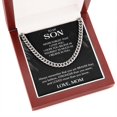 To My Son Cuban Chain, Necklace From Mom, Mother To Son Birthday Gift ...