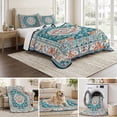 90x96in Quilt Bedding Set, Mid Century Abstract Minimalist Boho ...