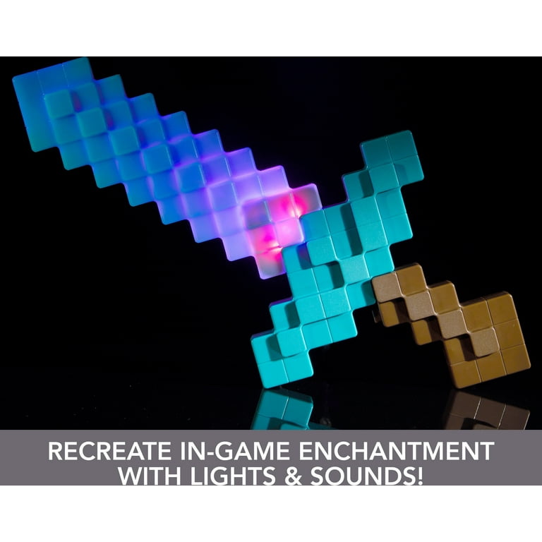 Enchanted Diamond Sword Mattel Minecraft Diamond Level Steve Action