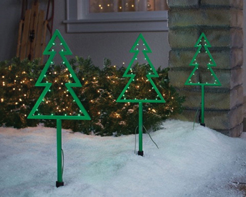 Celebrations Green Christmas Tree Pathway Decor - Walmart.com