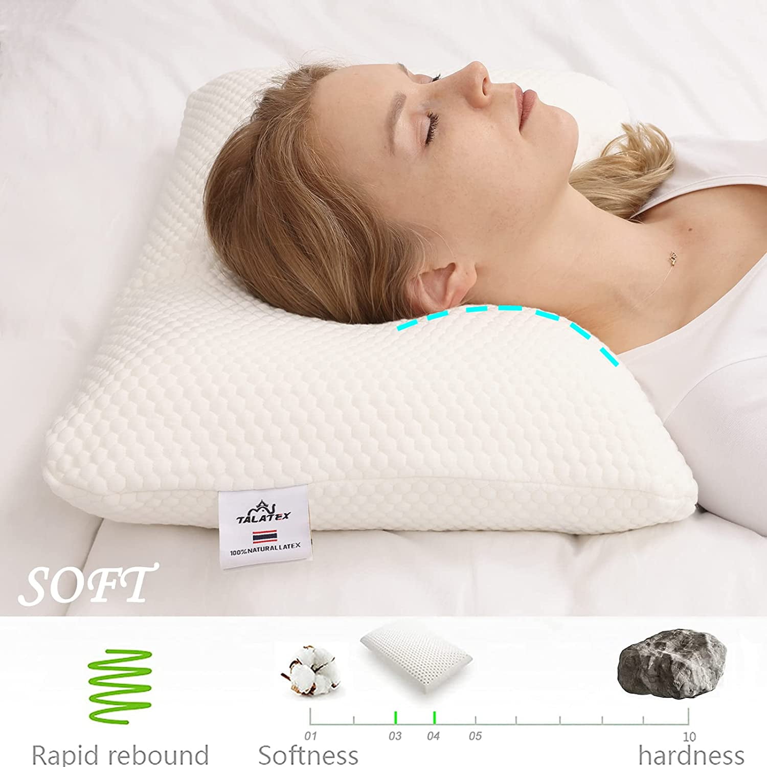 Premium natural latex foam pillow store
