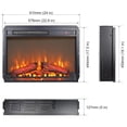 23-Inch Electric Fireplace Insert, Ultra-Thin Heater with Realistic ...