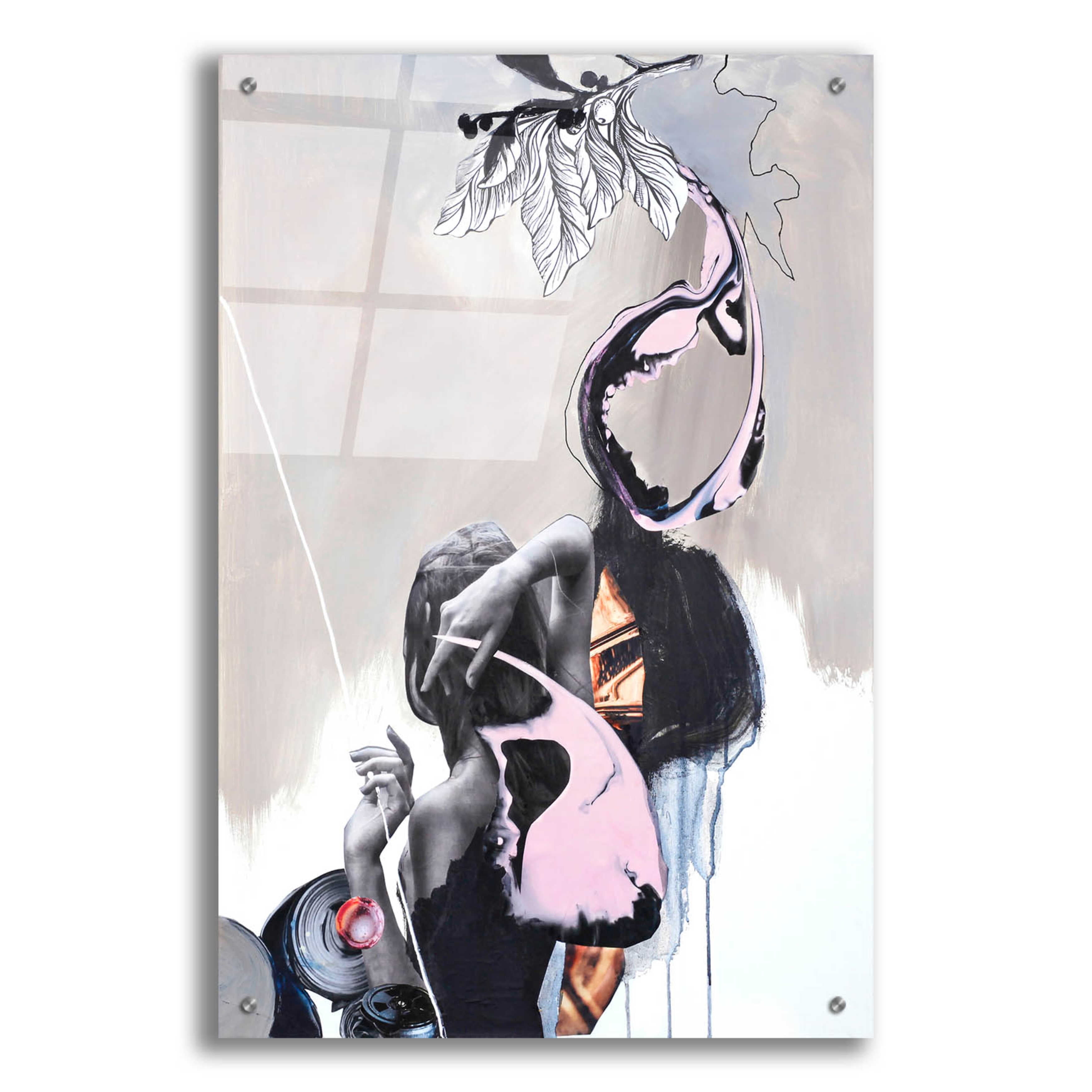 Epic Art 'Pink Fluence 2' by Design Fabrikken, Acrylic Glass Wall Art ...