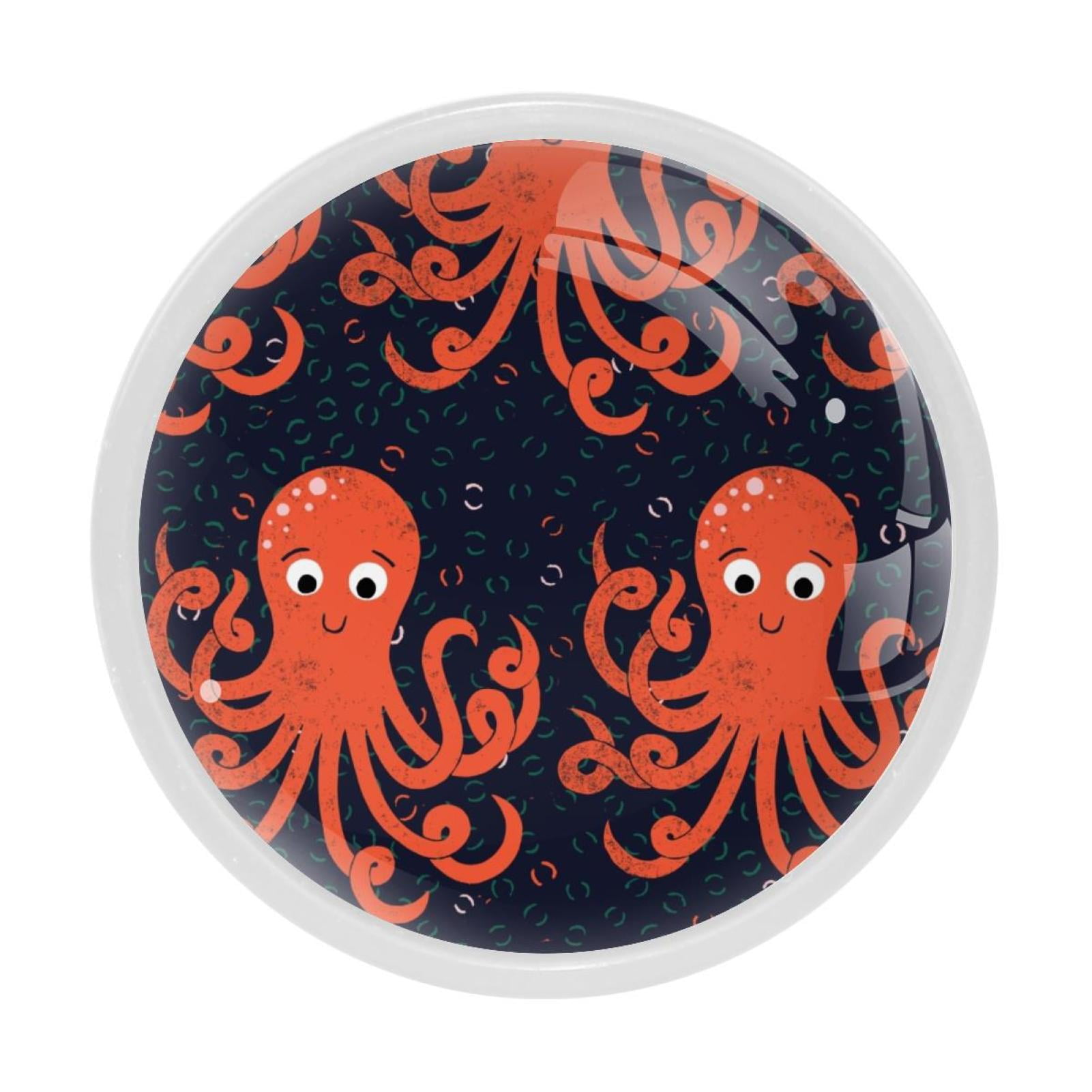 4 Pcs Octopus Knobs for Kitchen Cabinet Cupboard Dresser Bookcase ...