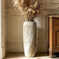 Rustic Oversized Ceramic Floor Vase – Handpainted Rustic Pottery Vase ...