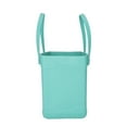 Mainstays Large Plastic Laundry Flex Tote, 18"W x 8.75"D x 13"H, Teal ...