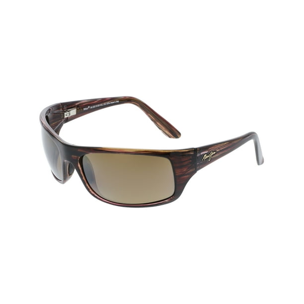 Maui Jim Maui Jim Mens Polarized Peahi H202 10 Brown Rectangle