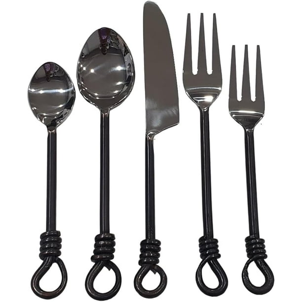 Dining Cutlery Hand Forged Stainless Steel Flatware Cutlery For Family ...