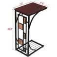 Yaheetech C Shaped Metal Side Table Set of 2 for Living Room Furniture ...