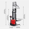 HPDMC Full Electric Pallet Stacker 3300 lbs, Electric Walkie Stacker ...