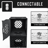 UbeCube UC01 Collapsible Crate, Omni Stackable Modular Storage System, Black - Walmart.com