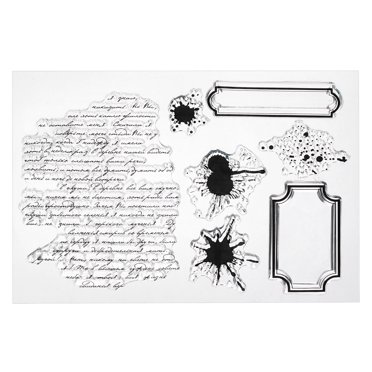 LELE LIFE 6 Sheets Vintage Clear Stamps, Retro Rubber Stamps ...