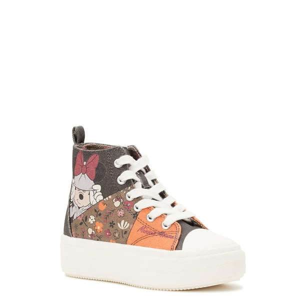 Disney Minnie Mouse Little Girl & Big Girl High Top Platform Sneakers ...