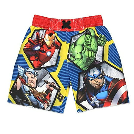 Marvel - Avengers Superhero Boys Swim Trunks Swimwear (Toddler/Little ...