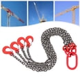 5/16" 5ton Red Lifting Chain Sling G80 Spreader 4-Leg with Grab Hooks ...