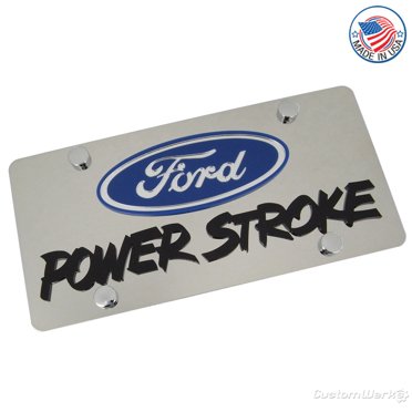 Ford Mustang Logo On Mini License Plate (Black on Chrome) - Walmart.com