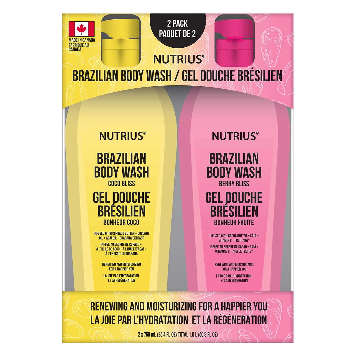 Click here for Nutrius Brazilian Body Wash  2 X 750 Ml 750 Ml prices