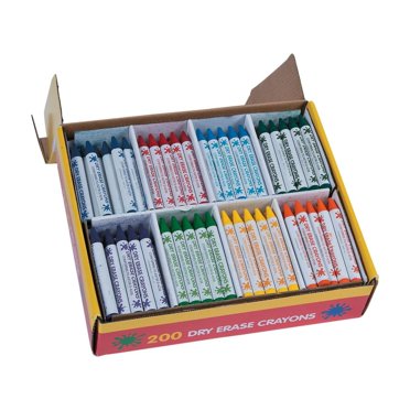 Crayola Dry Erase Washable Crayons, Vibrant Colors, 8 Per Box, Set Of 6 ...
